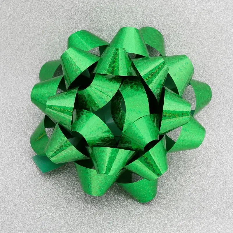 Holographic Poly Material Star Ribbon Bows Star Bow By Machine For Gift ...