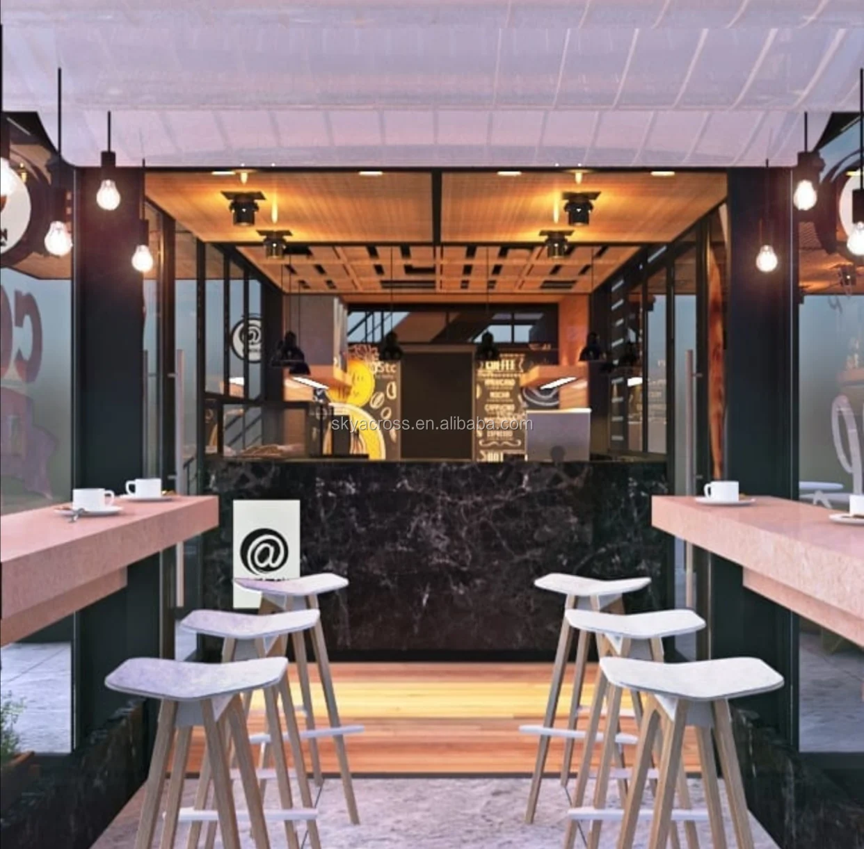 20ft Mobile Prefab Coffee Kiosk Booth - Skyacross Quality