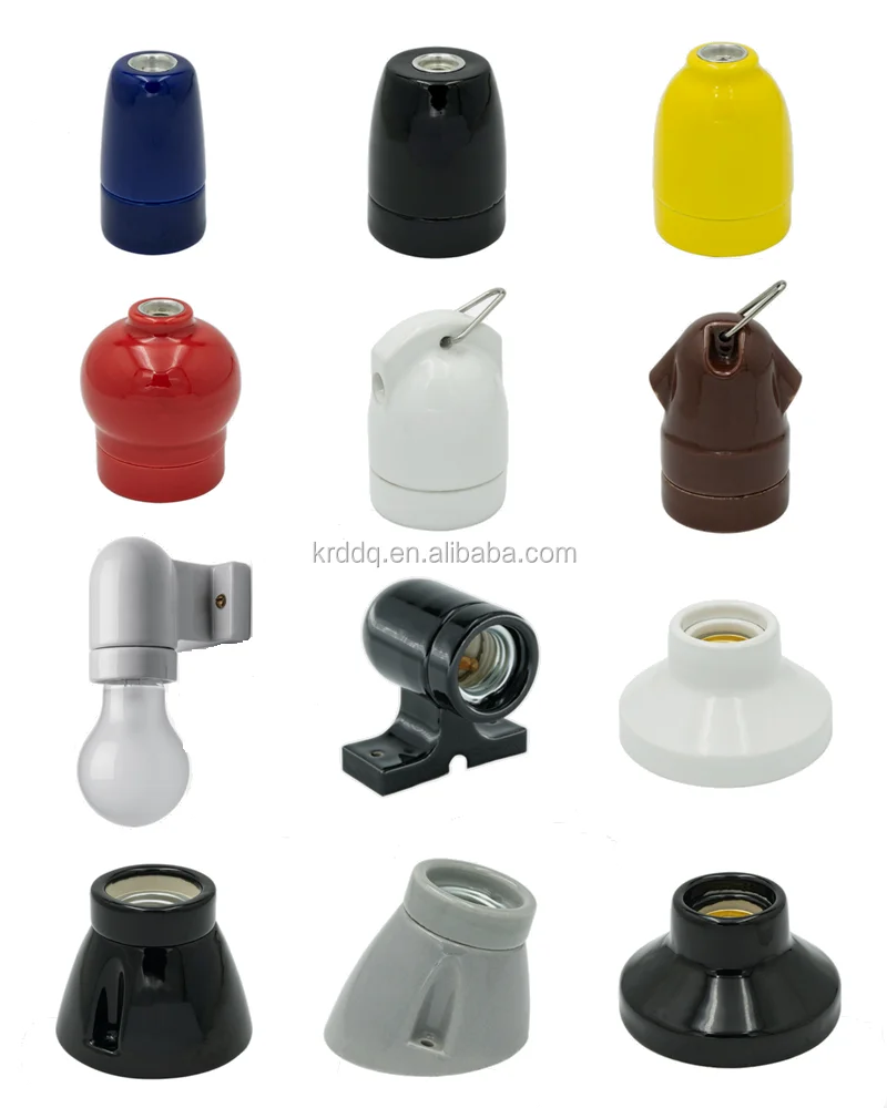 E17 Porcelain Lamp Holder E14 Ceramic Lamp Socket E10 E12 Bulb Holder ...