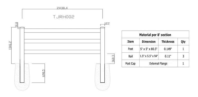 Three Rails Plastic Farm Fence - Durable and Easy to Install
