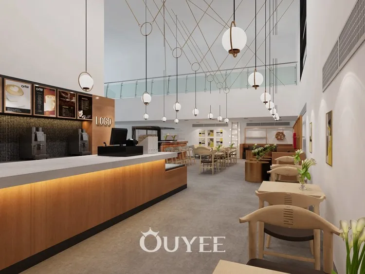 Modern Coffee Shop Display Cabinet - Custom Bar Furniture & Cafe ...