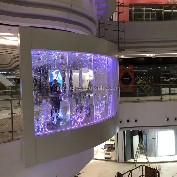 Custom Water Bubble Wall Feature Design Color Changing Hall Partitions ...