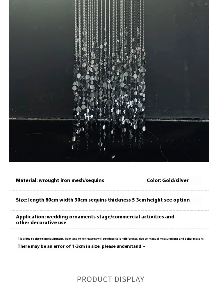 Luxury Silver Acrylic Disc Ceiling Ballroom Decoration Wedding Stage ...