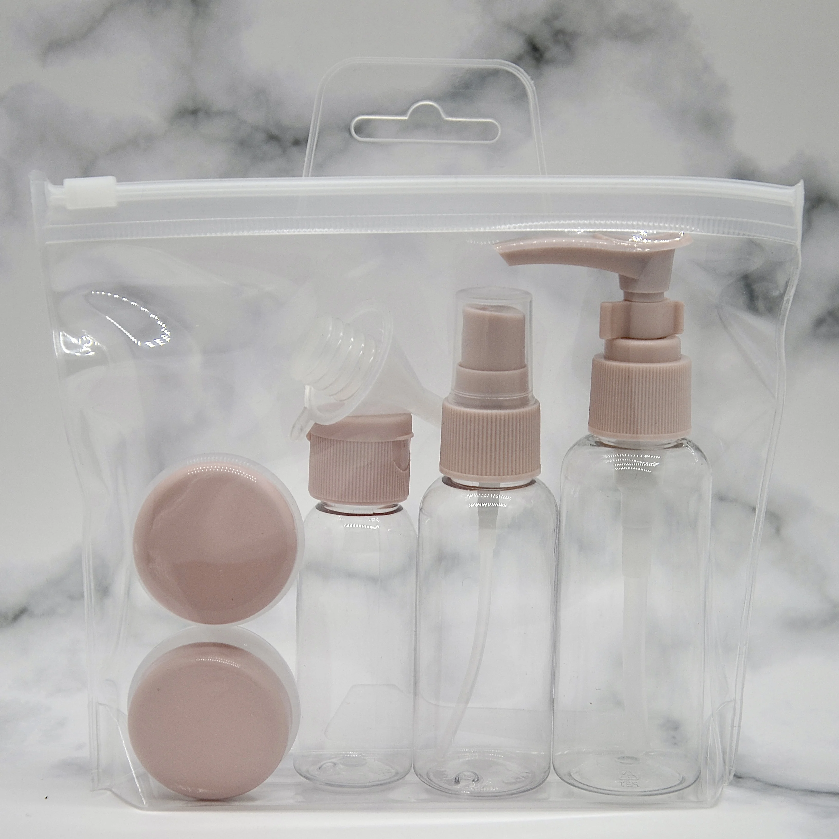Travel Set Bottle Travel Kits Pink White Travel Size Packaging 60ml ...