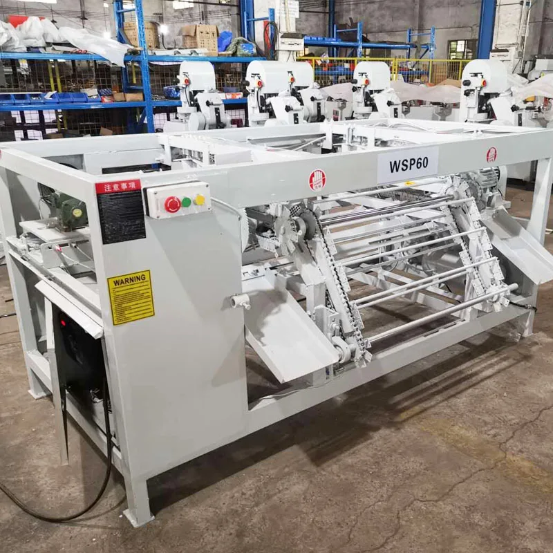 WSP60 Automatic Broom Handle Wooden Mop Stick Threading Machine