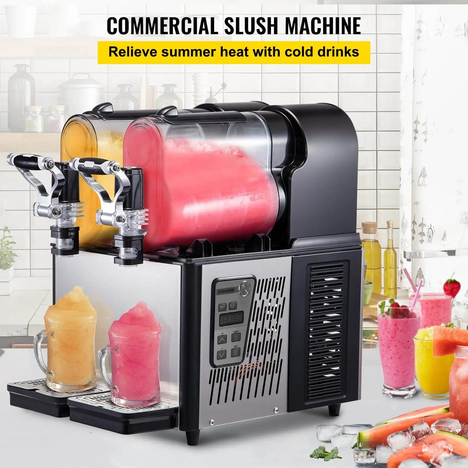 Slushy Machine 3L X 2 - High Productivity Frozen Drink Maker