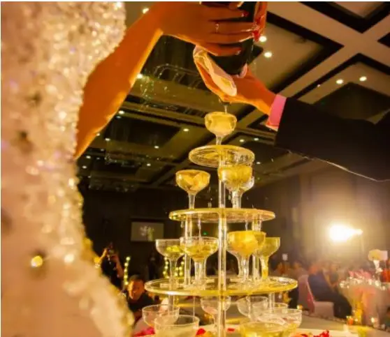 Clear Acrylic Champagne Wine Tower Stand for Wedding & Party Decor ...