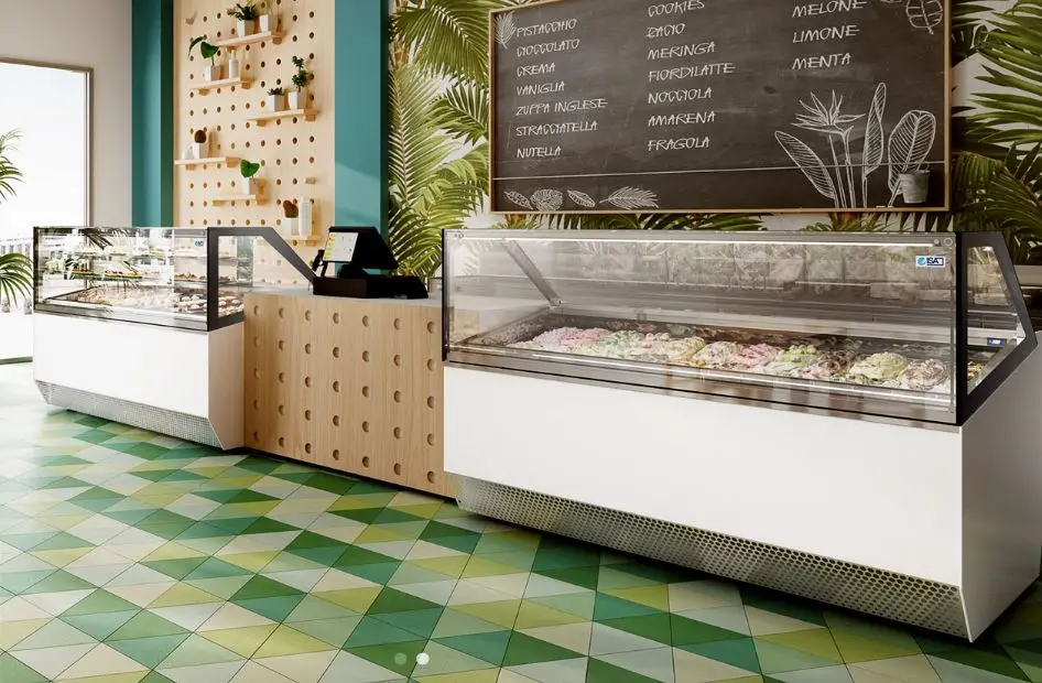 Mini Gelato Fridge - Double-Temperature Luxury Display