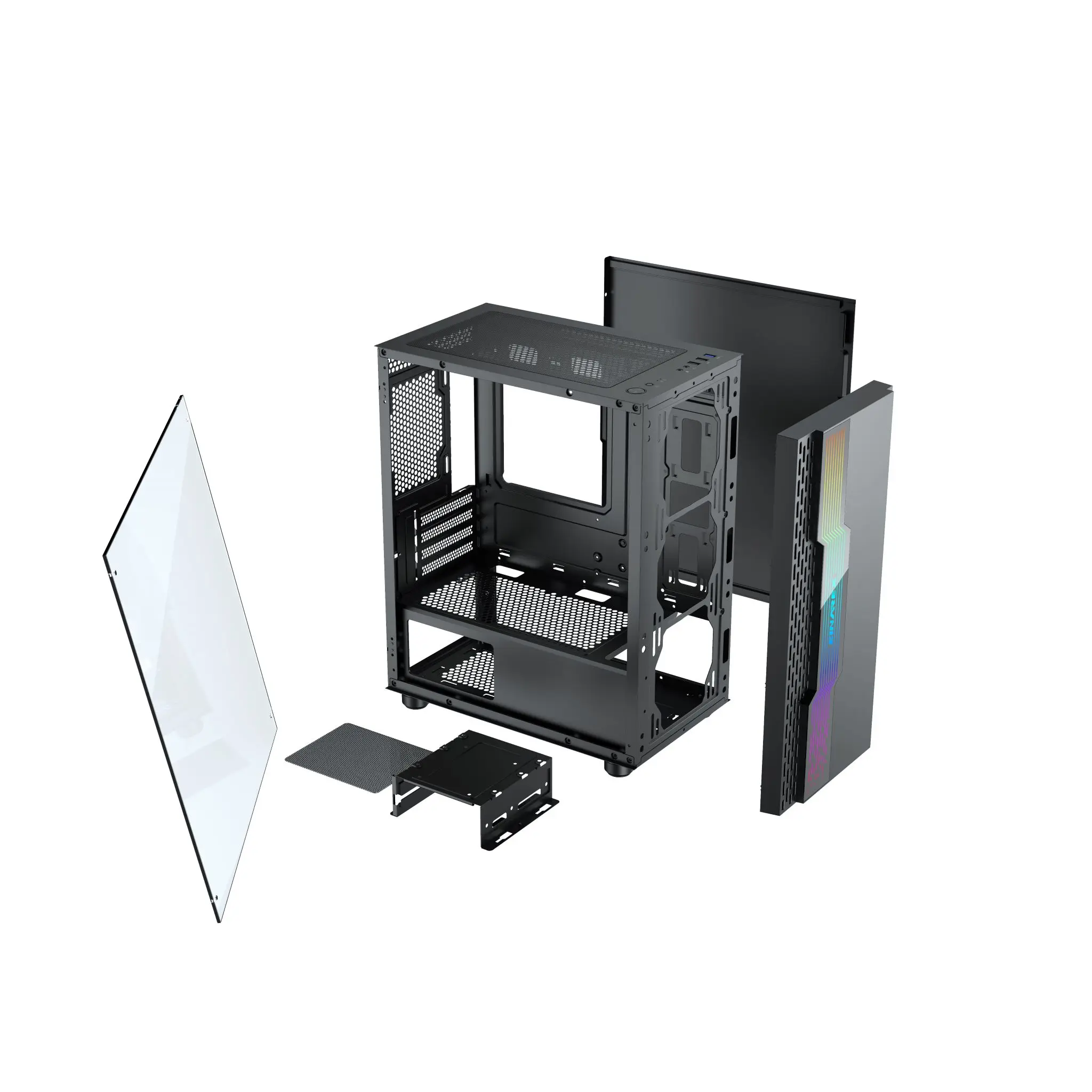 Black/white Color Gaming Pc Cases Atx/m-atx/itx Computer Cases For ...