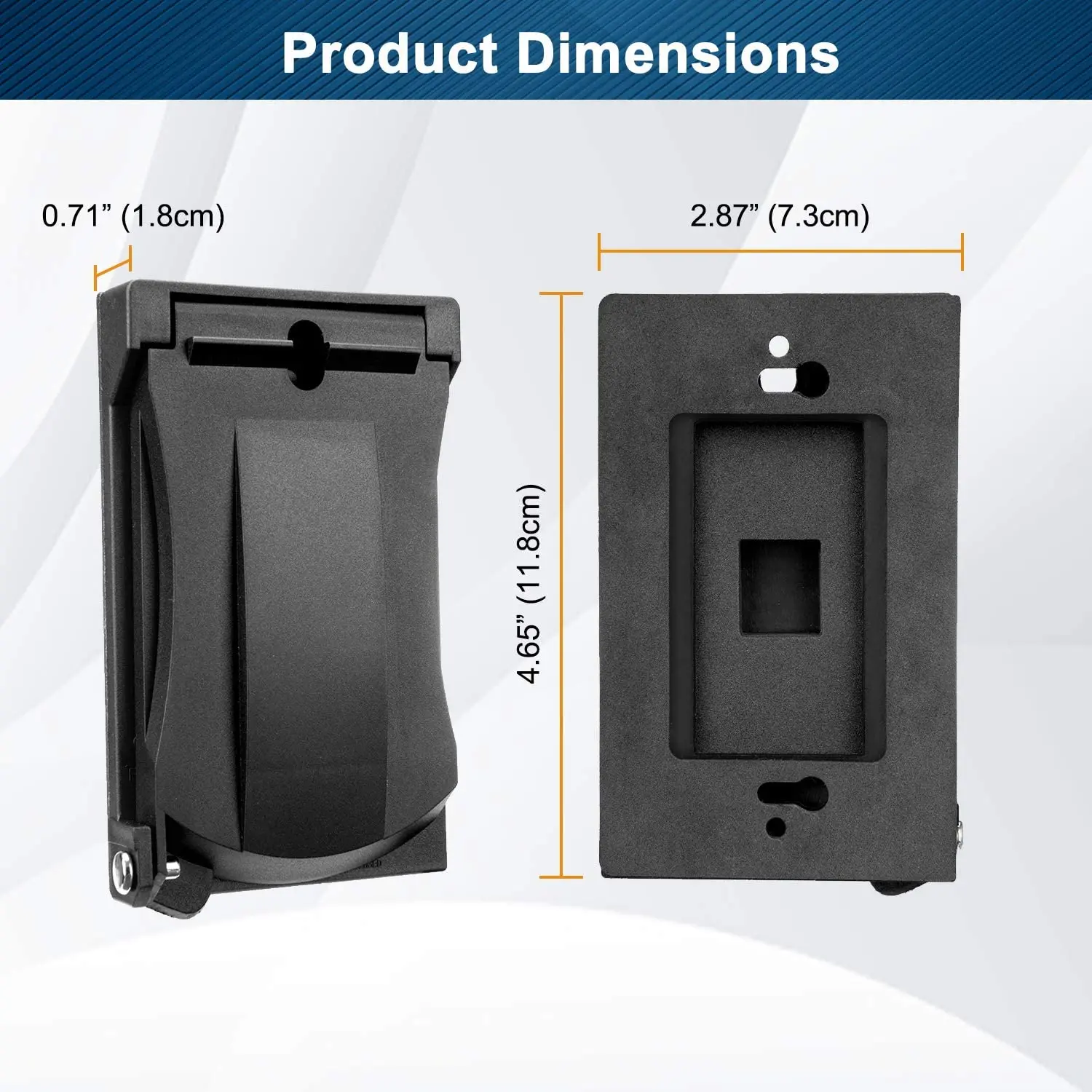 Square Waterproof Plastic Receptacle Cover Plate With Wall Outlet ...