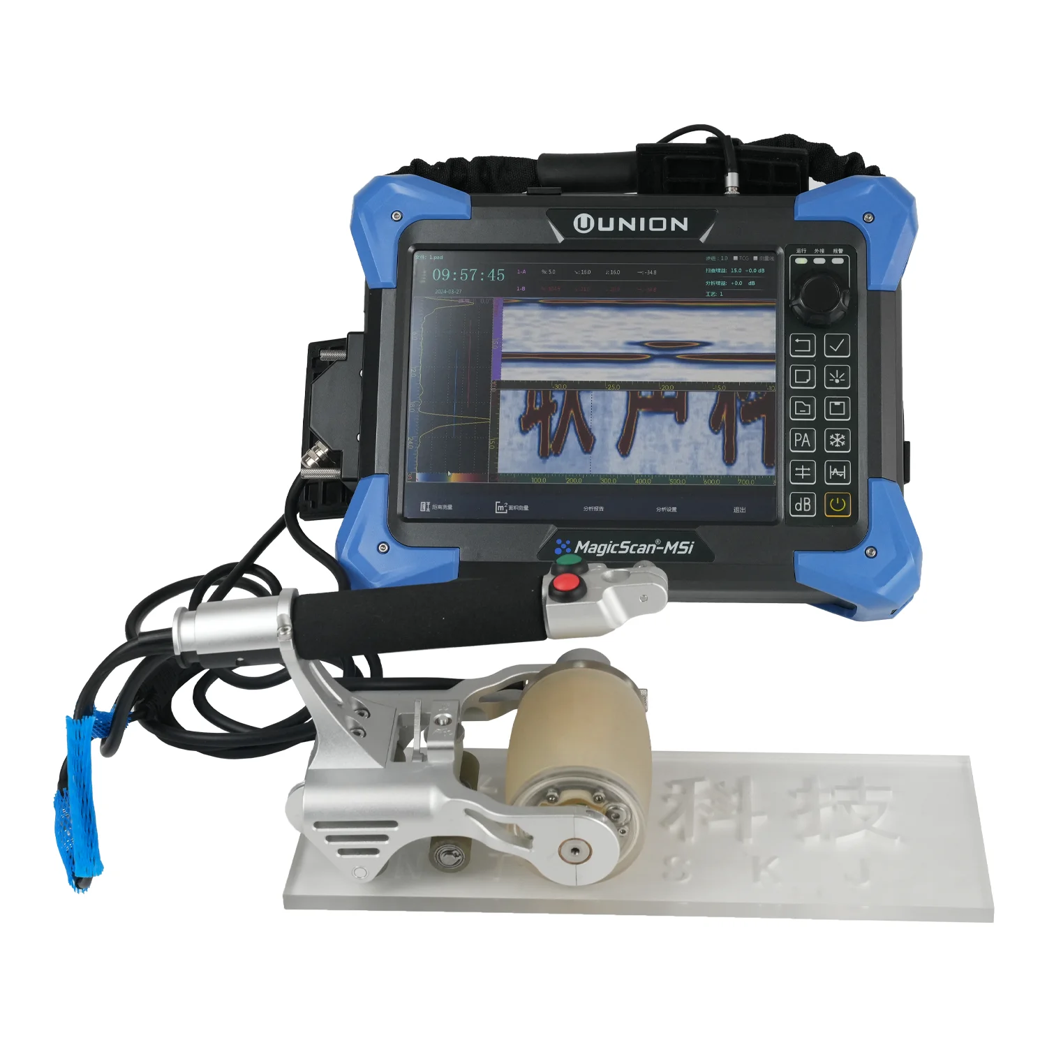 Union Ultrasonic NDT PAUT Wheel Probe for Corrosion Inspection