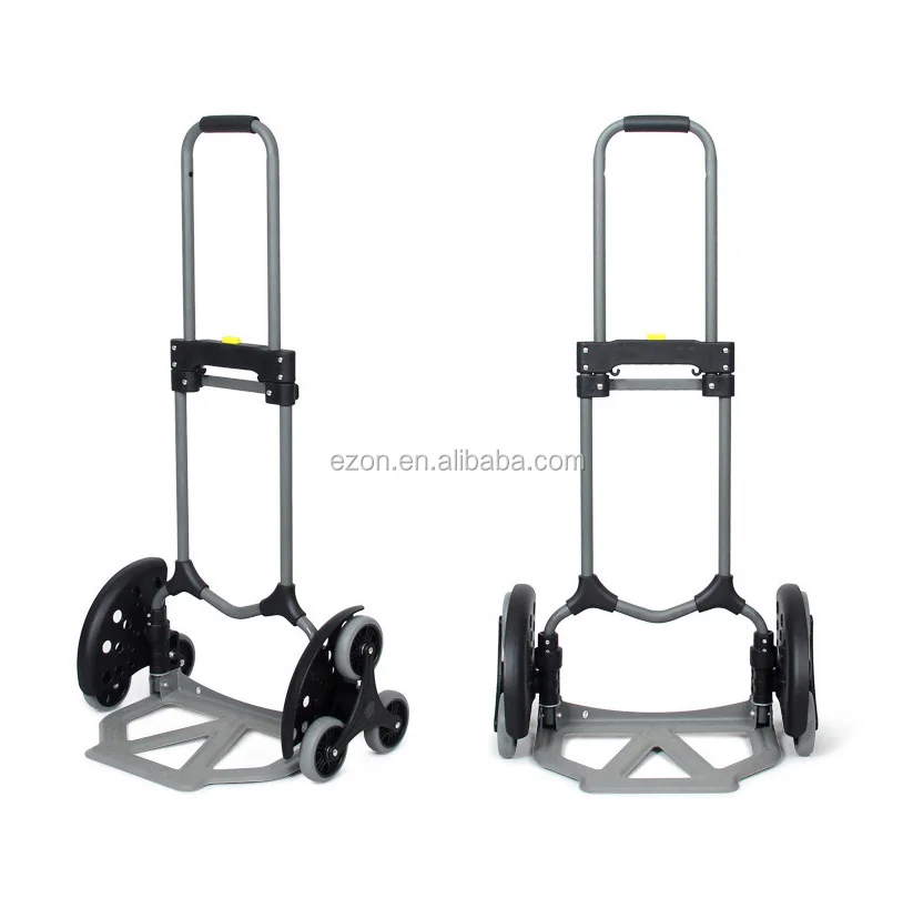 Portable 6-wheel Folding Steel Hand Trolley Travel Foldable Luggage ...
