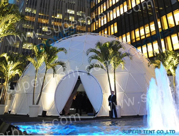 Diameter 25m Half Sphere Geodesic Dome Tent for Camping