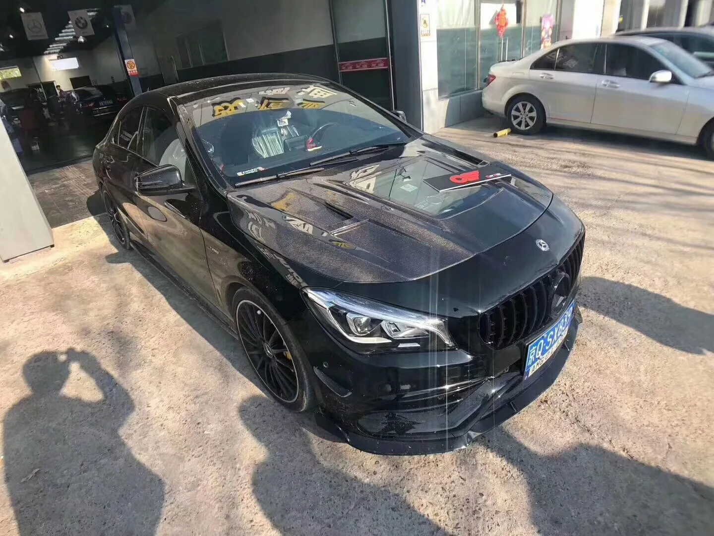 Best Selling Cla45 Transparent Glass Style Carbon Fiber Engine Bonnet ...
