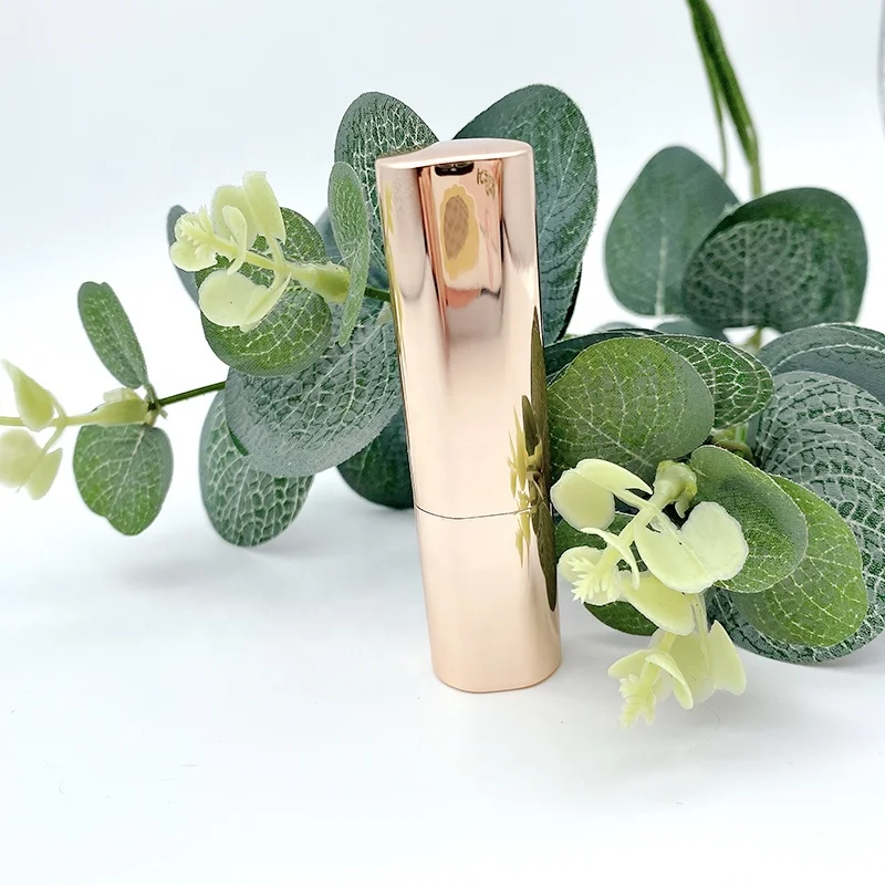 Rose Gold Round Aluminum Lipstick Tube/case, Flat Inner Tube, logo ...