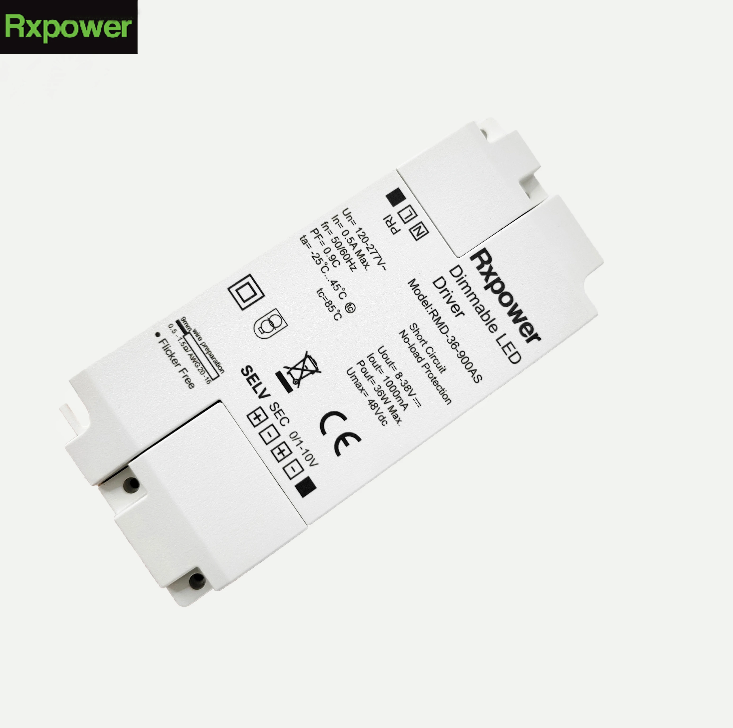 Rxpower Dip-switched 36w Constant Current/optional Current Led Driver - Buy Flicker Free ...