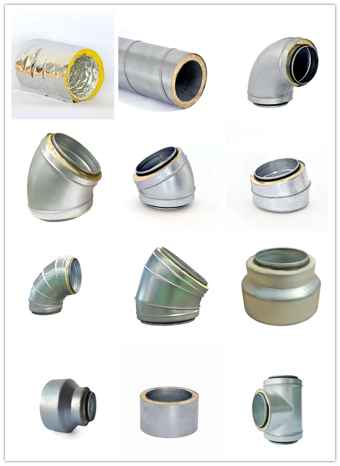 Hvac Galvanized Metal Ducting Spiral Ducting Fittings Pressed Stamped ...