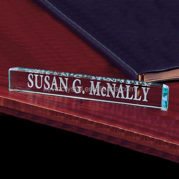 Crystal Name Plates - Customized Engraving for Events