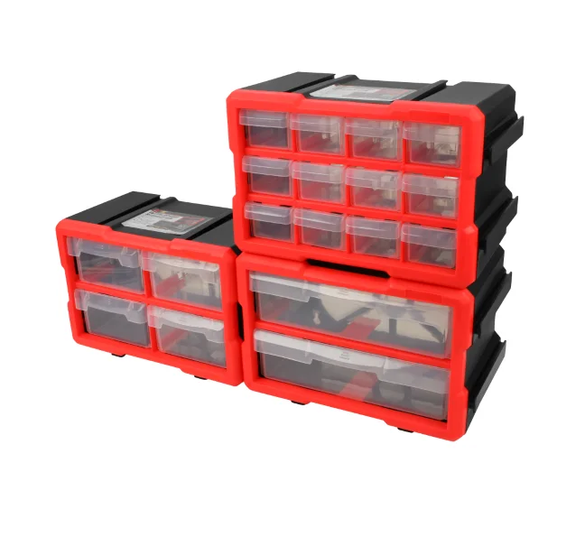 24 Plastic Drawers Organizer Compartment Storage Desktop and Wall Mount ...