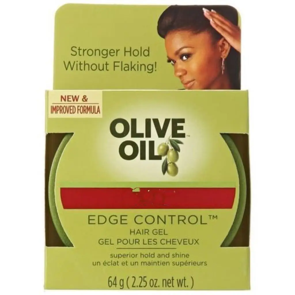 Black Olive Oil Edge Control Hair Gel Prevent Hair Breakage - Buy Olive ...