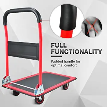 Push Cart Dolly Moving Platform Trolley Flatbed Hand Truck Foldable For ...