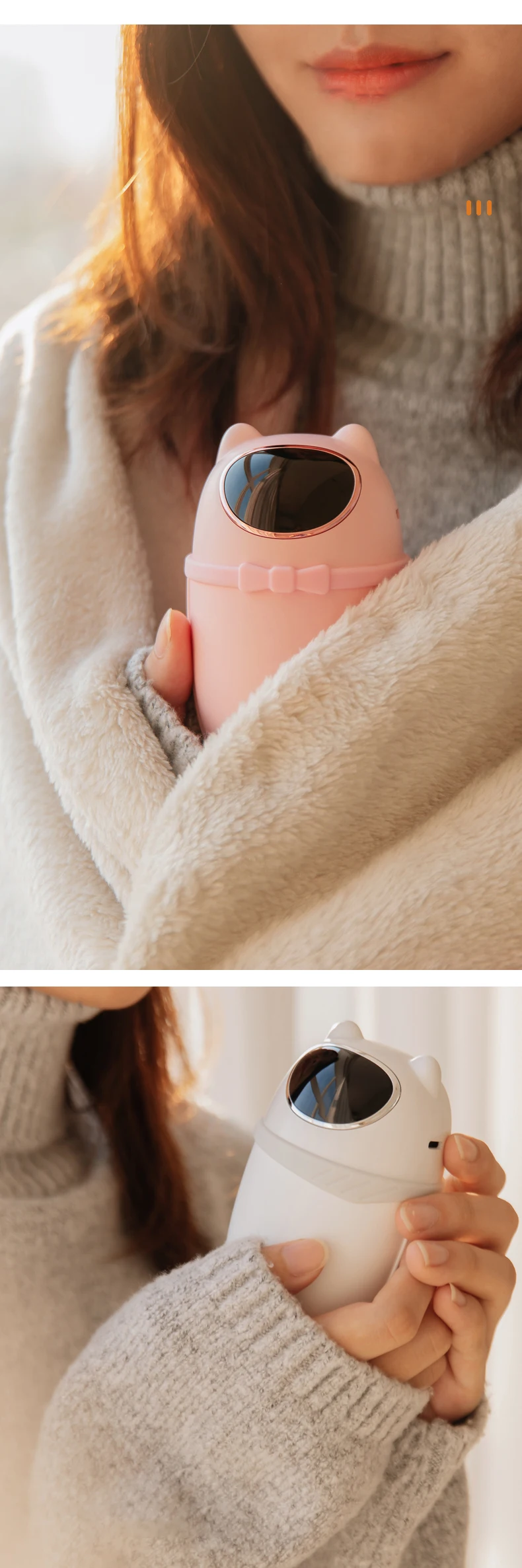 New Product Temperature Display Usb Hand Warmer Power Bank For Phone ...