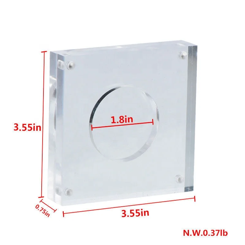 Acrylic Coin Display Case - Customizable Plexiglass Frame