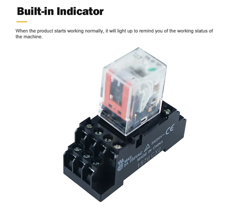 4NO 4NC Omron Intermediate Relay - 24VDC for Parking Control