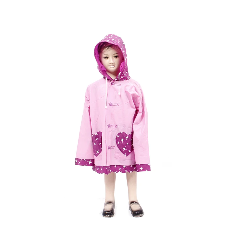 Fama New Cartoon Pvc Children Raincoat Kids Rain Jacket Weatherproof ...