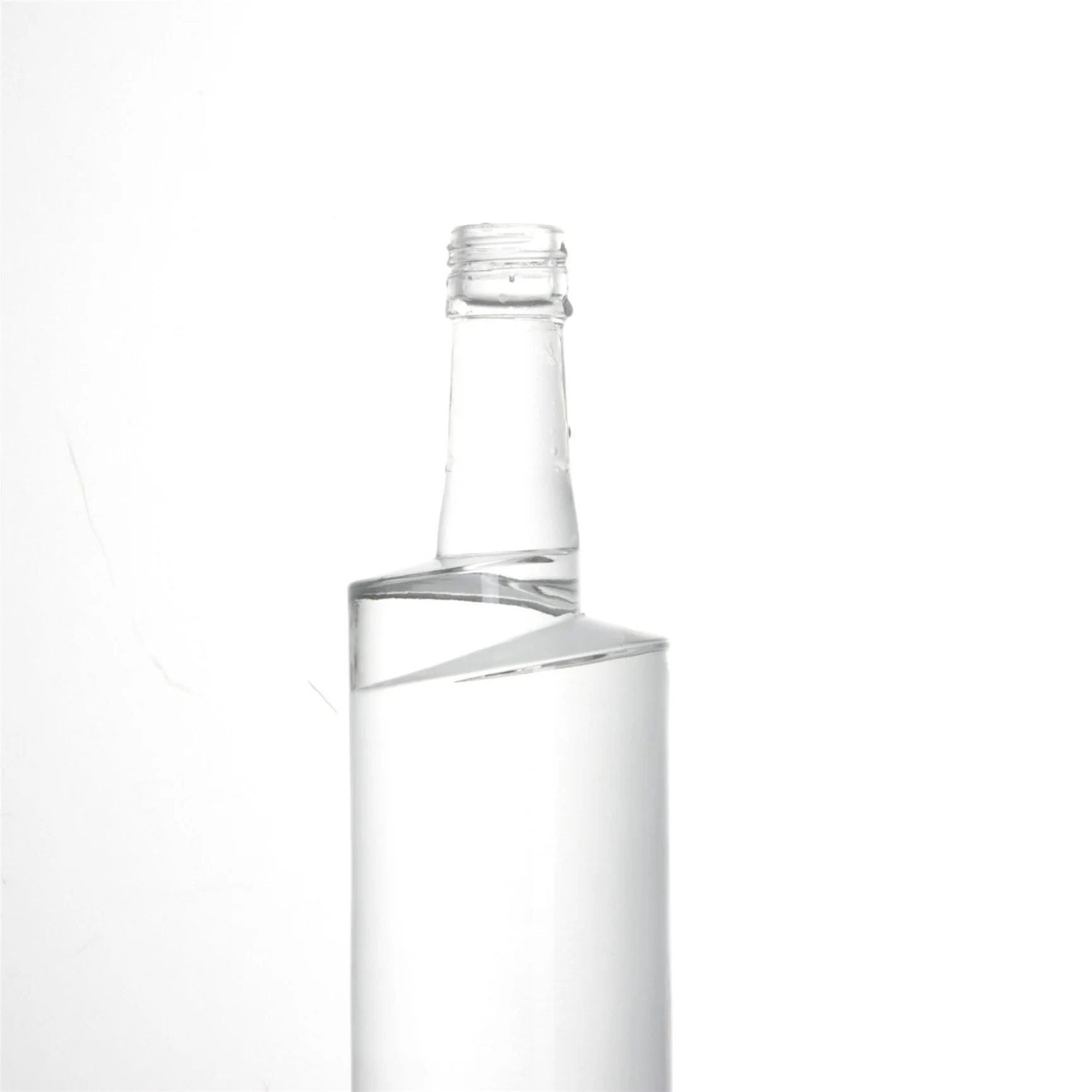 Unique Customized 700ml Spiral Shoulder Extra Flint Clear Spirit Liquor ...