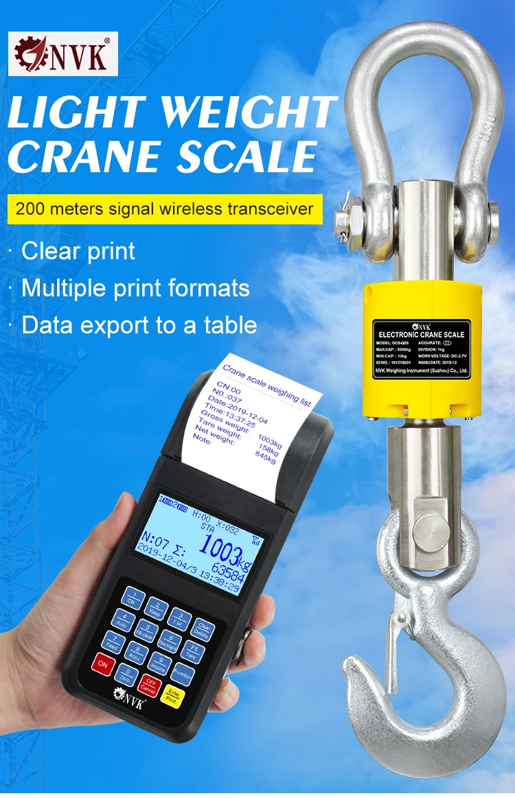 5t Hanging Scale Digital Crane Scale Wireless Weighing Hanging Scales ...