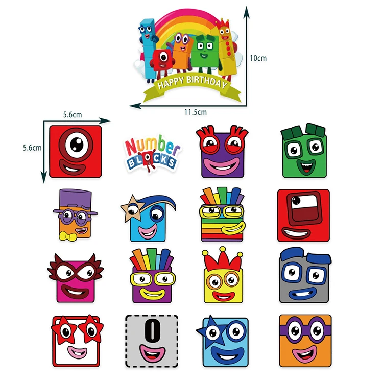 Happybro Numberblocks Theme Party Decorations Numberblocks Birthday ...