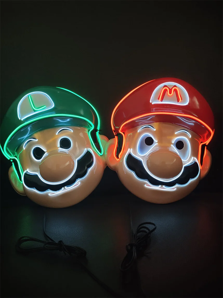 Halloween Light up Mask Super Mario Masks - Party Fun
