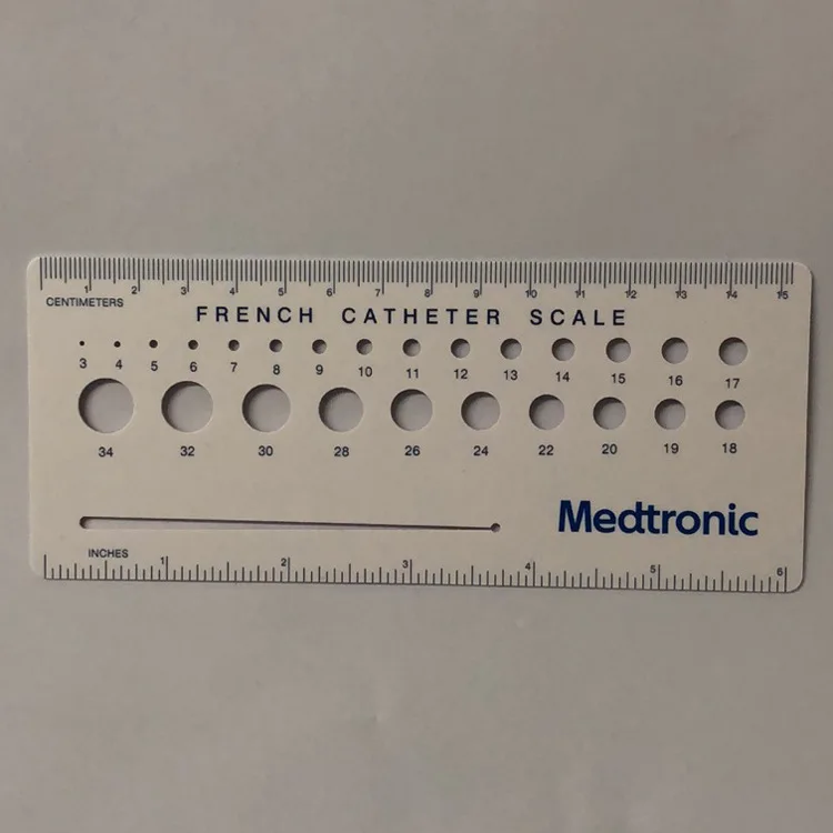 6" French Catheter Scale - Customized PVC Ruler