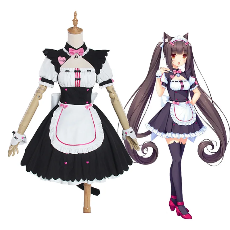 Nekopara Ova Chocola Vanilla Maid Apron Dress Uniform Outfit Anime ...