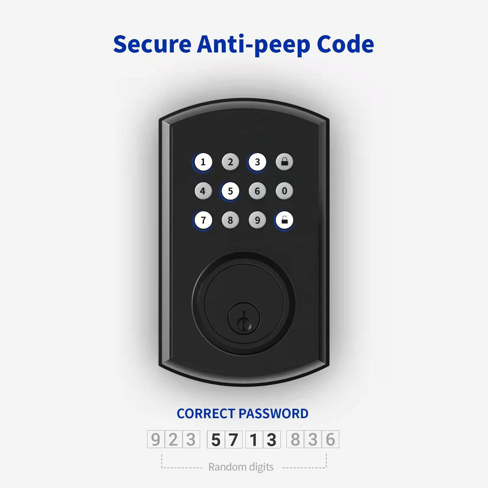 Waterproof Wifi Door Lock With Electronic Locks Deadbolt With Keypad ...