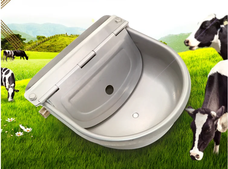 Stainless Steel Cattle Drinking Water Bowl with Copper Valve