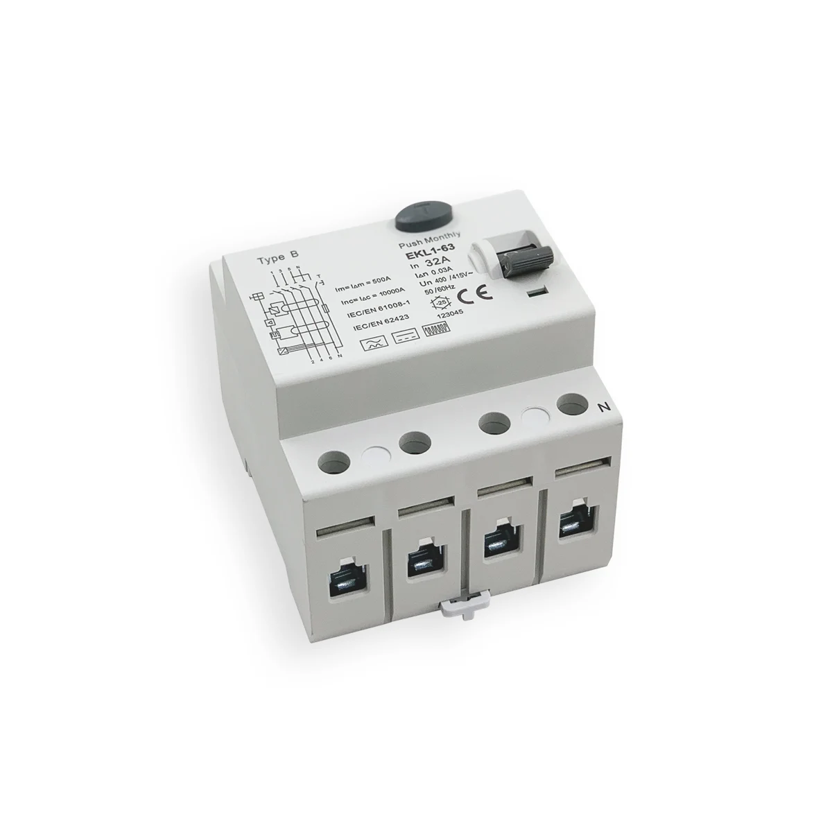 Rcd Type B Residual Current Circuit Breaker Dc Rccb Single Phase 16a ...