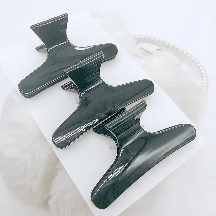 Korean Style Retro Brand Logo Big Claw Clip 249 Card One Carton Black ...