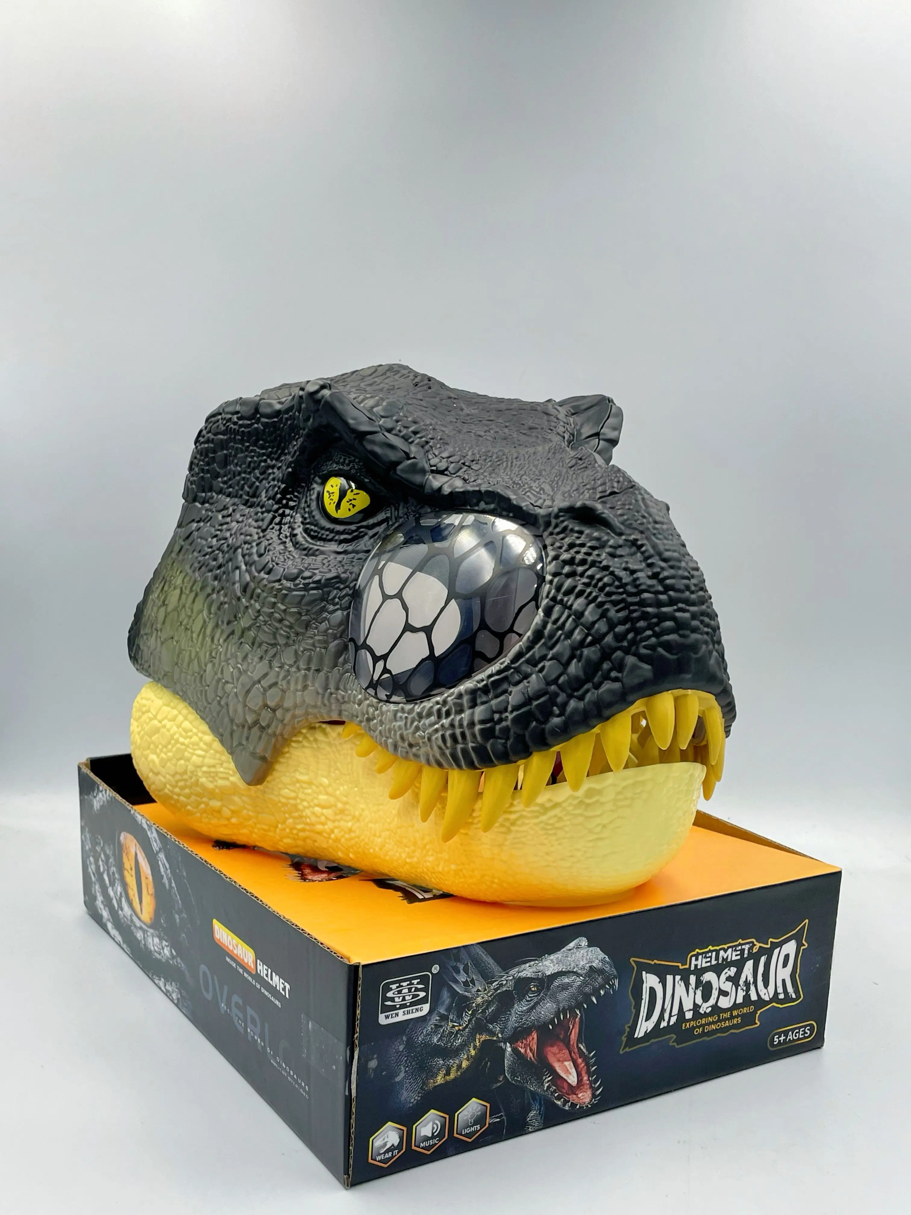 Realistic Dinosaur Mask With Open Mouth Horror Headdress Halloween ...
