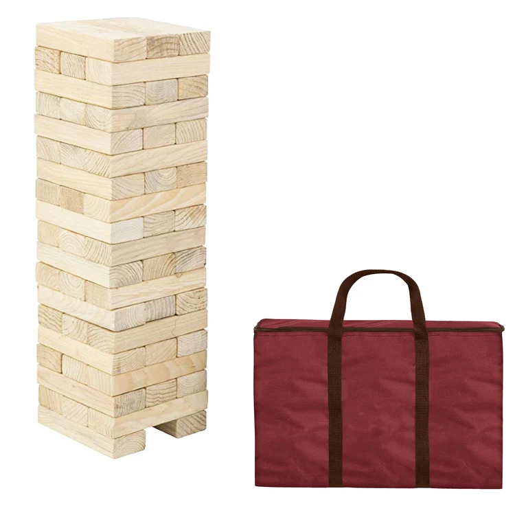 Large Wooden Building Tower Block Toy with Carry Bag| Alibaba.com
