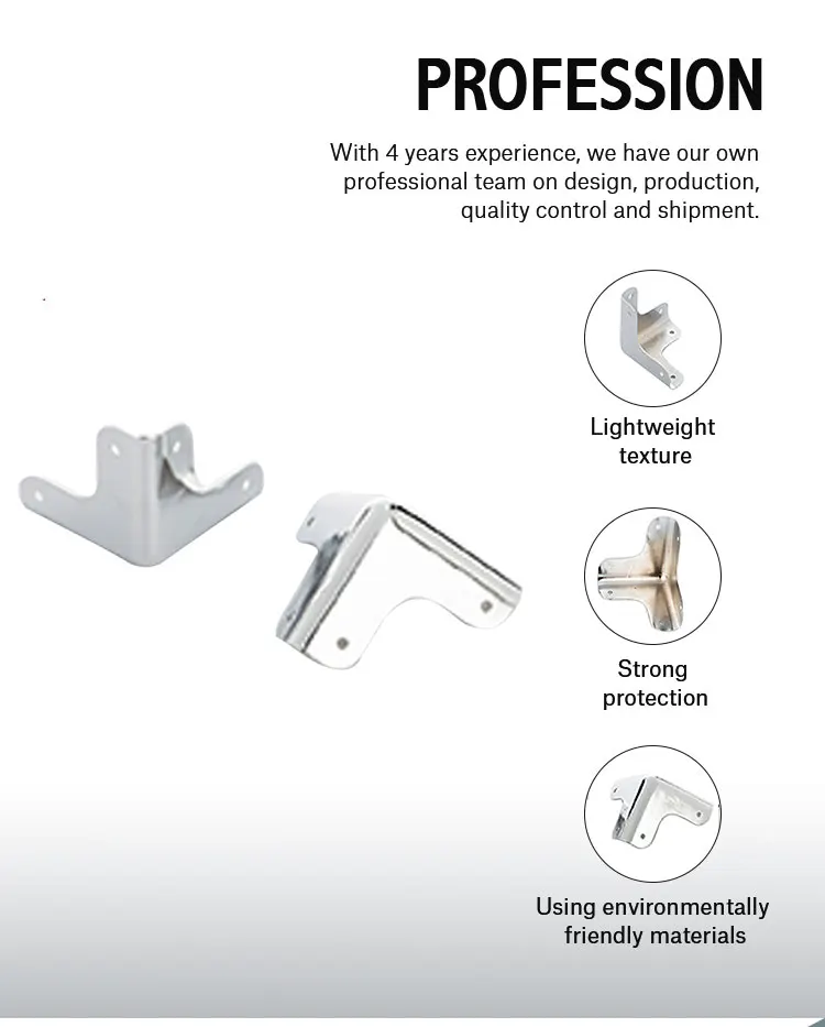 3 Sided Metal Corner Guards for Luggage - Durable & Customizable