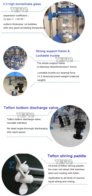 Small Scale Chemical Reactor Design Laboratory Double Walled Glass ...