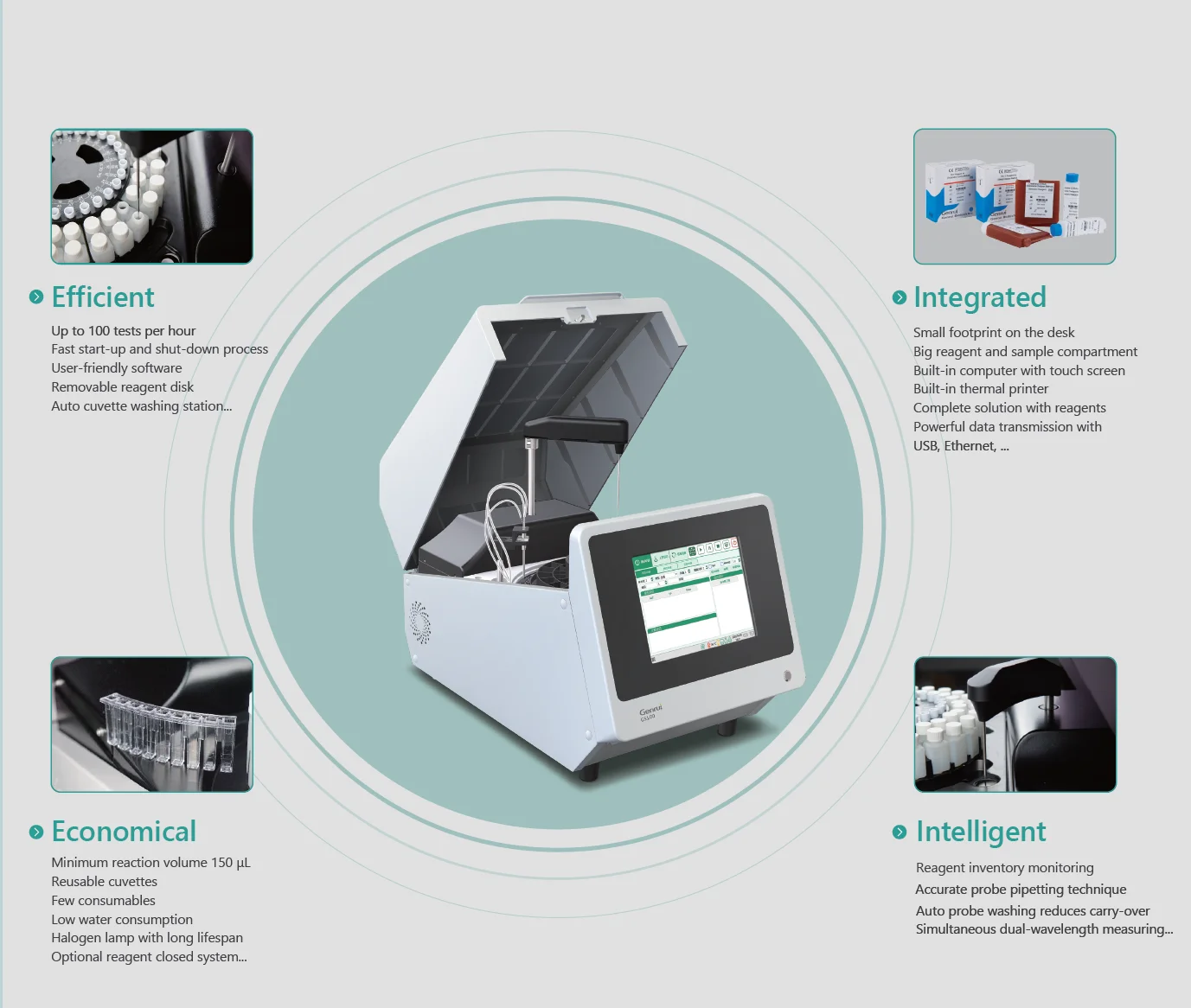 Clinical Fully Automated Chemistry Analyzer Genrui Gs100 Factory Price ...