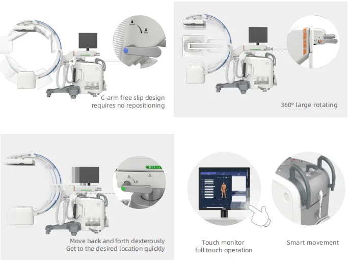15kw DSA Mobile Digital C Arm X Ray Machine for Vascular Surgery
