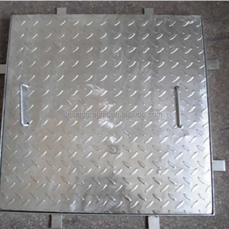 Galvanized Steel Checker Plate Floor Grating - Durable Manhole Access ...