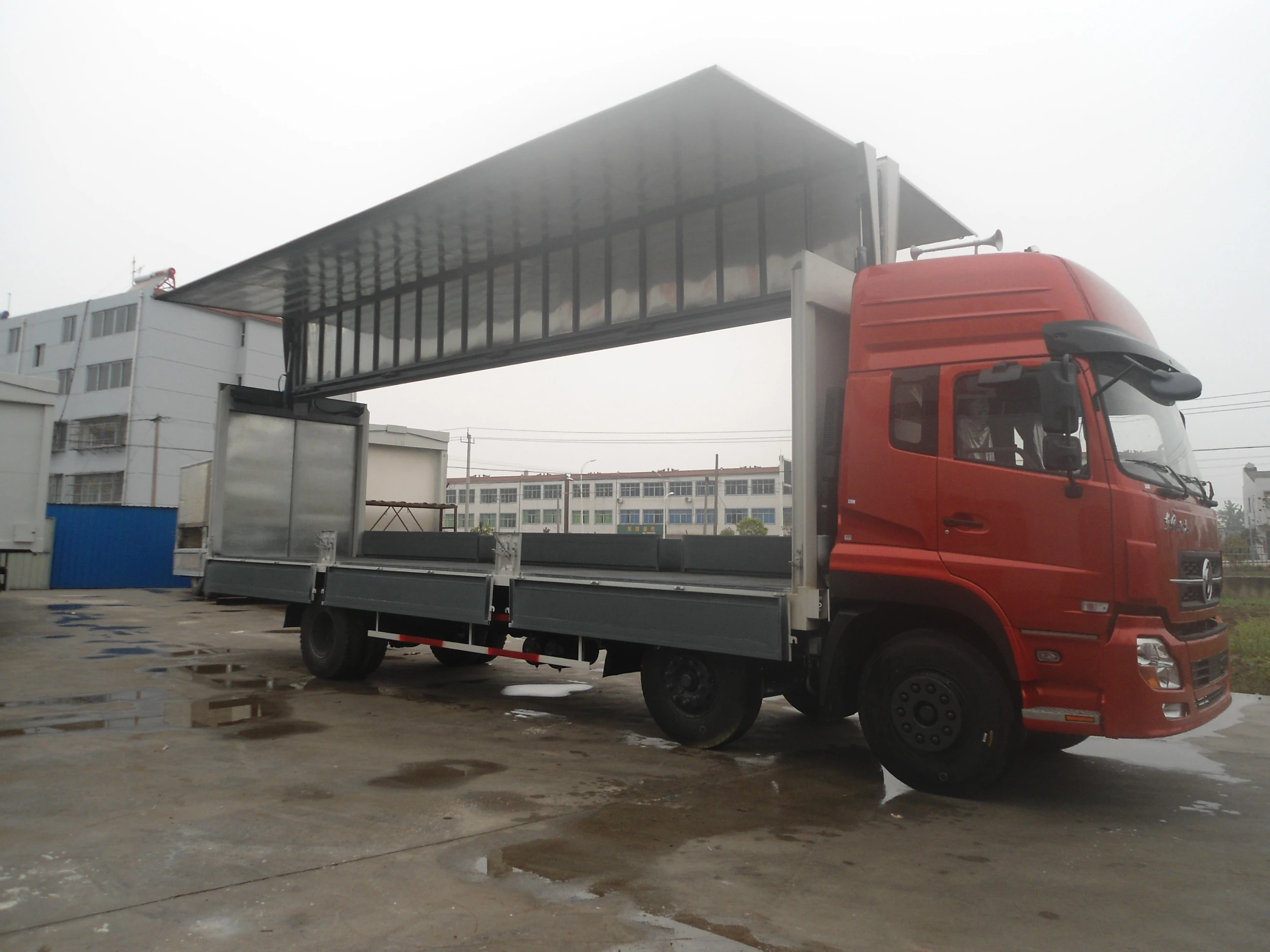 Wing Opening Truck Body,Wing Open Box Van Cargo Body - Buy Wing Open ...