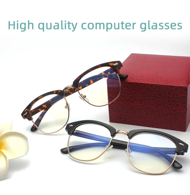 High Quality Anti Blue Light Glasses Tr90 Metal Uv400 Adult Eyewear To ...