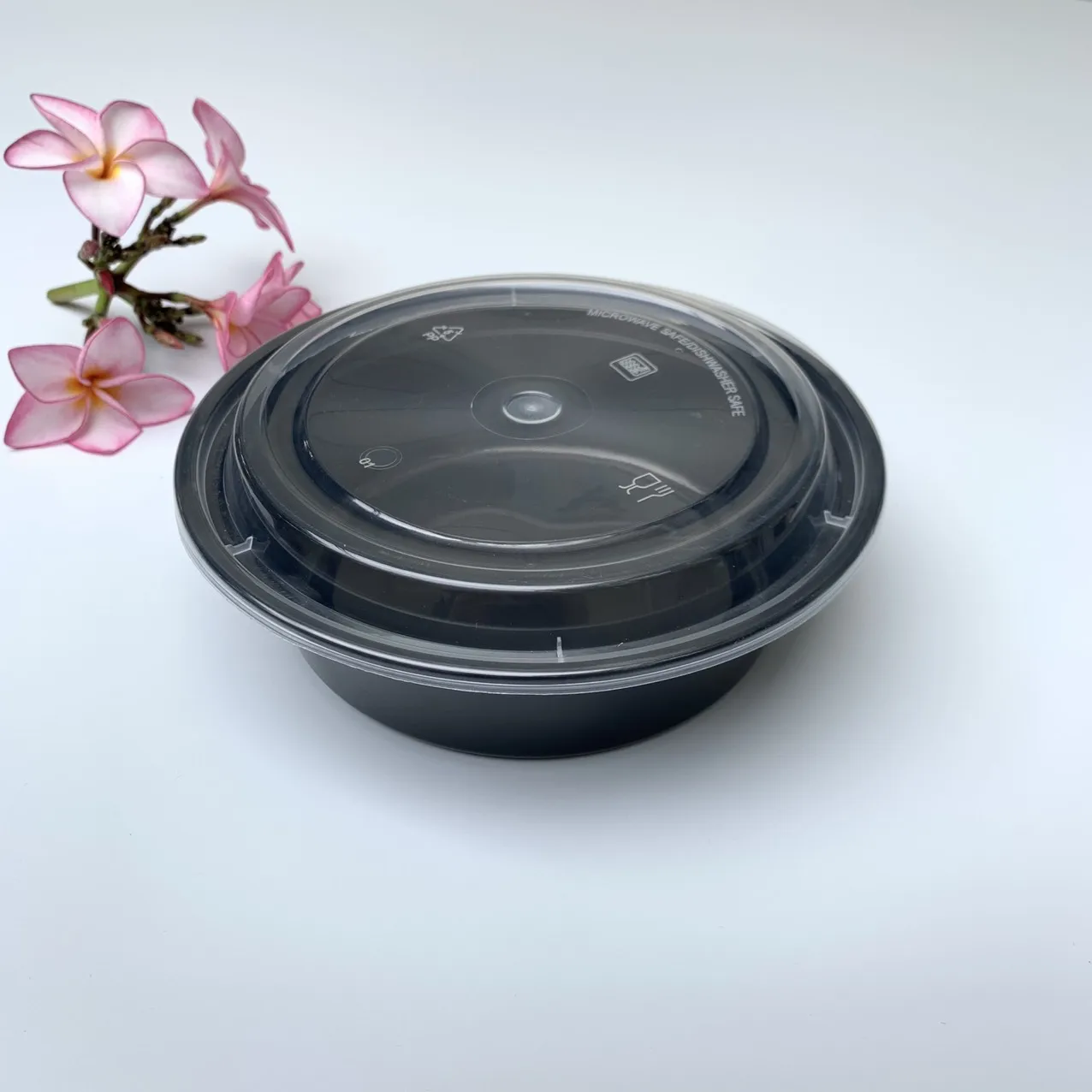 Lunch Box Disposable Microwave Food Container 900ml Round Food Storage ...