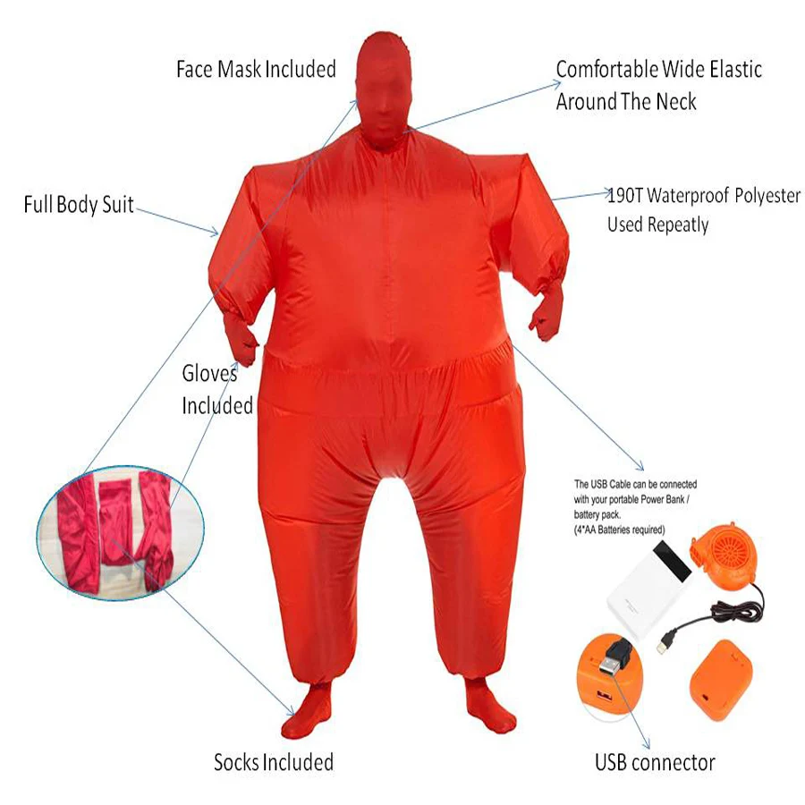 Inflatable Blueberry Suit for Halloween Costume - Unisex Full Body ODM